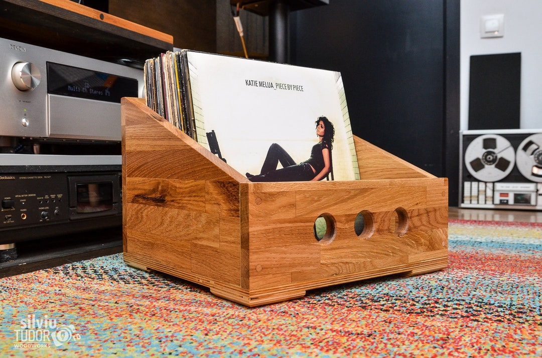 OAK RECORD Storage | Real Oak Hardwood Finished in Linseed Oil and ...