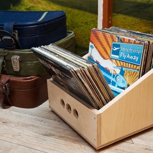 OAK RECORD Storage | Real Oak Hardwood Finished in Linseed Oil and ...