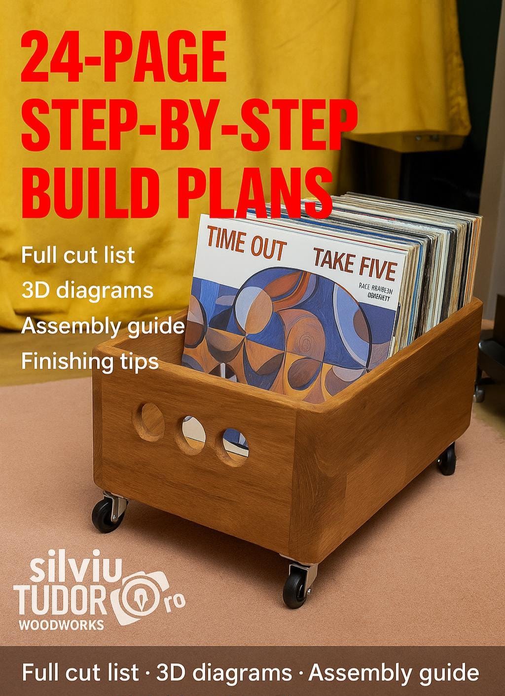 Build Your Own Vinyl Record Storage Crate – LP150 DIY Woodworking Plans ...
