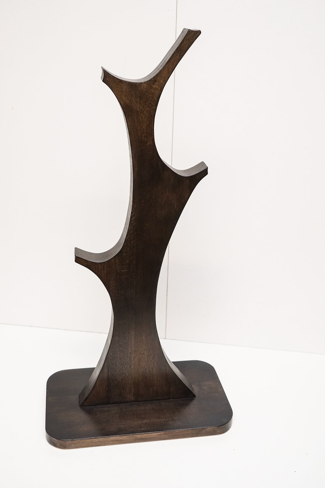 Tree Shaped Triple Headphone Stand Wooden Large Headphone - Etsy