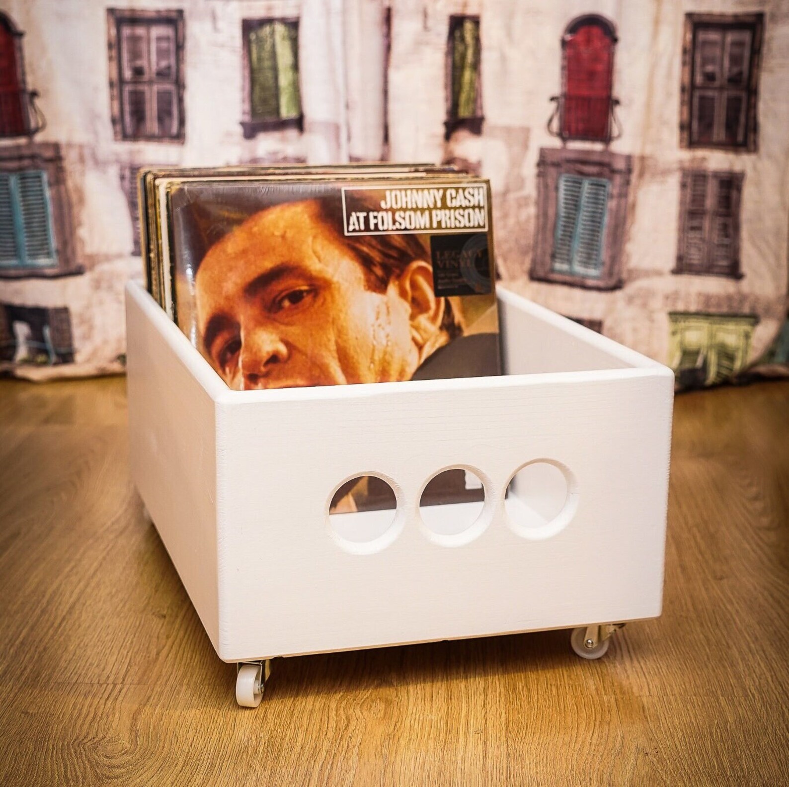 Yellow LP Wood Crate White & Pastel Record Storage Black - Etsy