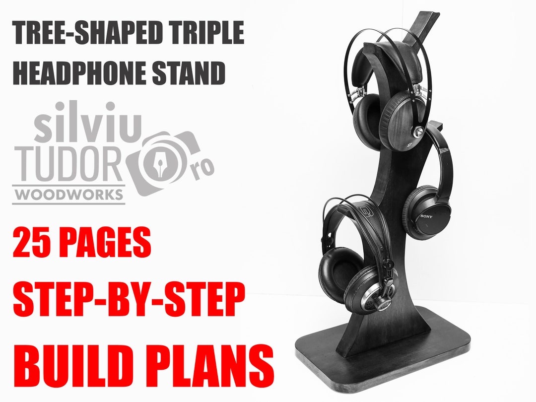 PLANS Tree Shaped Triple Headphone Stand | Step by Step Comprehensive ...