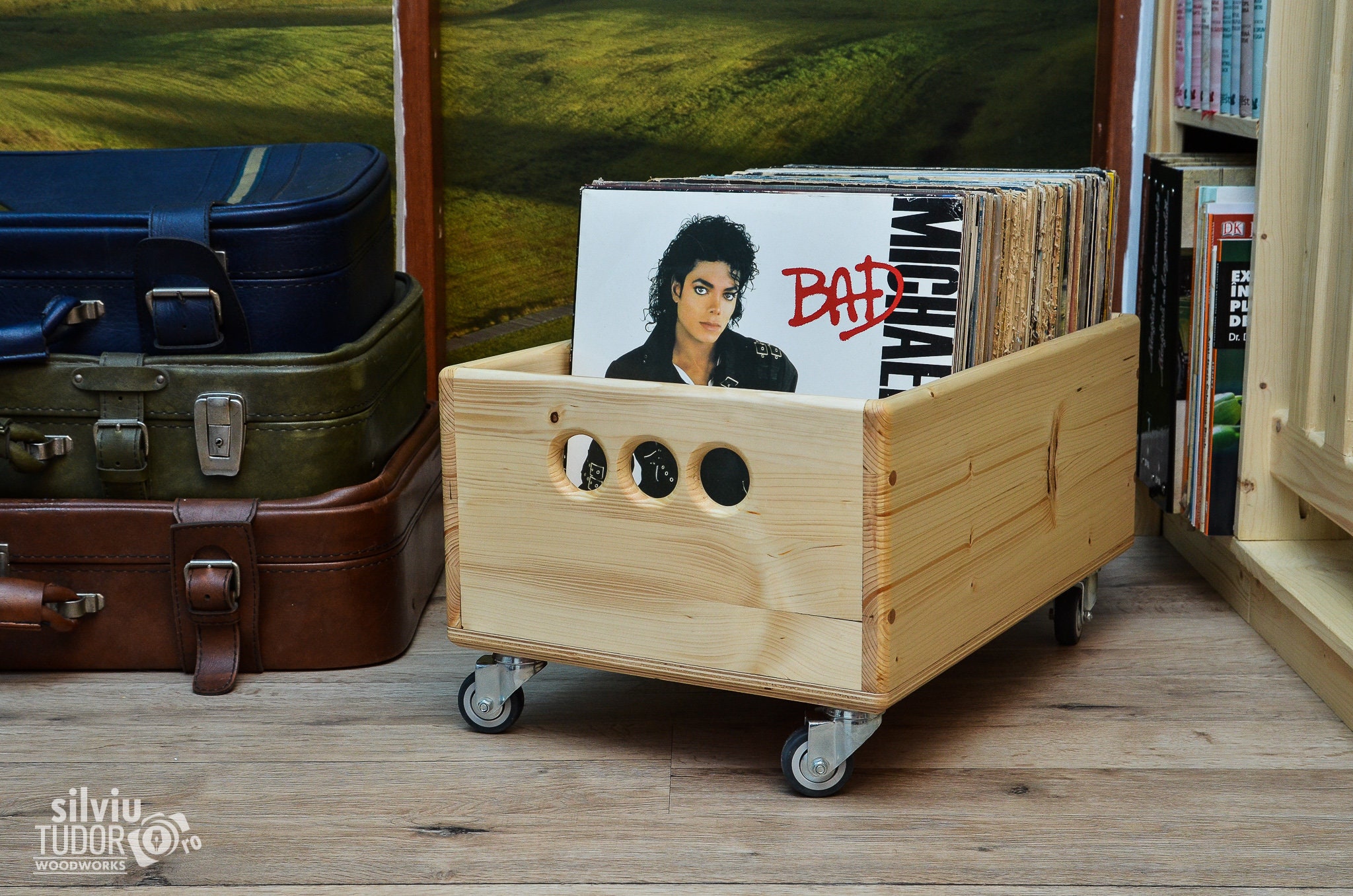 Vinyl Record Storage LP Crate Storage Vinyl Box Wooden | Etsy