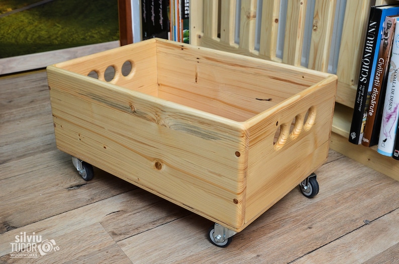 Vinyl Record Storage Crate Wooden LP Storage Box Wood | Etsy