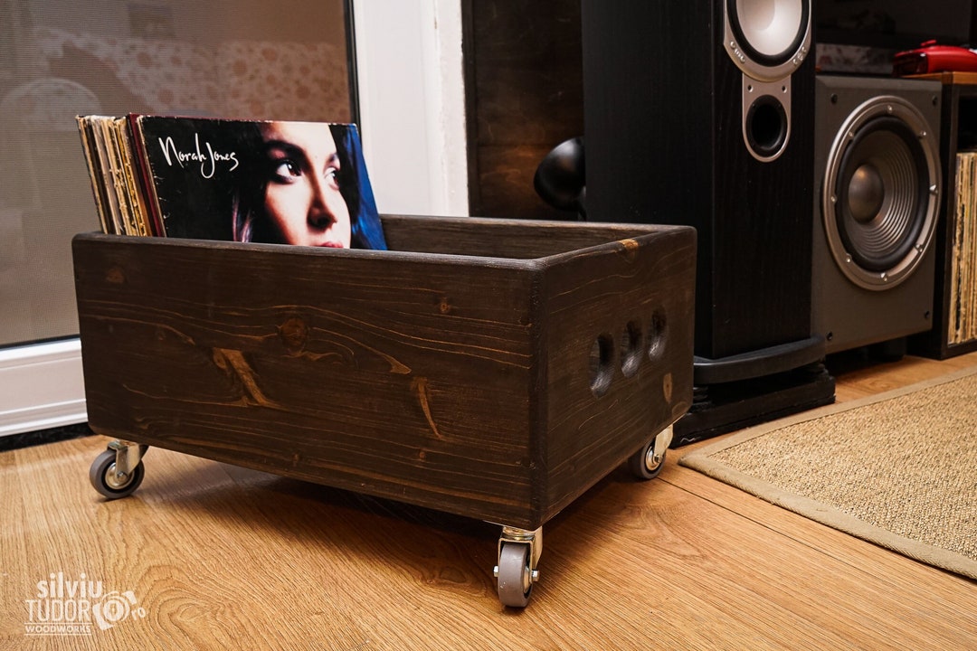 Vinyl Record Storage | LP Crate Storage Vinyl Box | Wooden Handmade ...