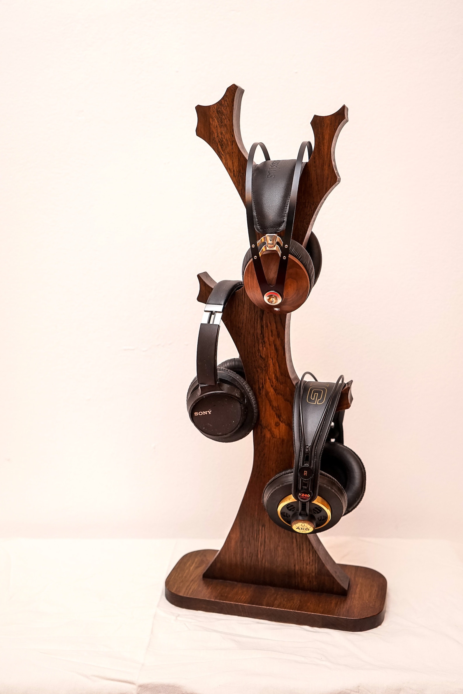 TRIPLE HEADPHONE STAND | Tree Shaped Handmade Out of Solid Wood ...