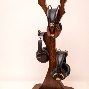 TRIPLE HEADPHONE STAND | Tree Shaped Handmade Out of Solid Wood ...