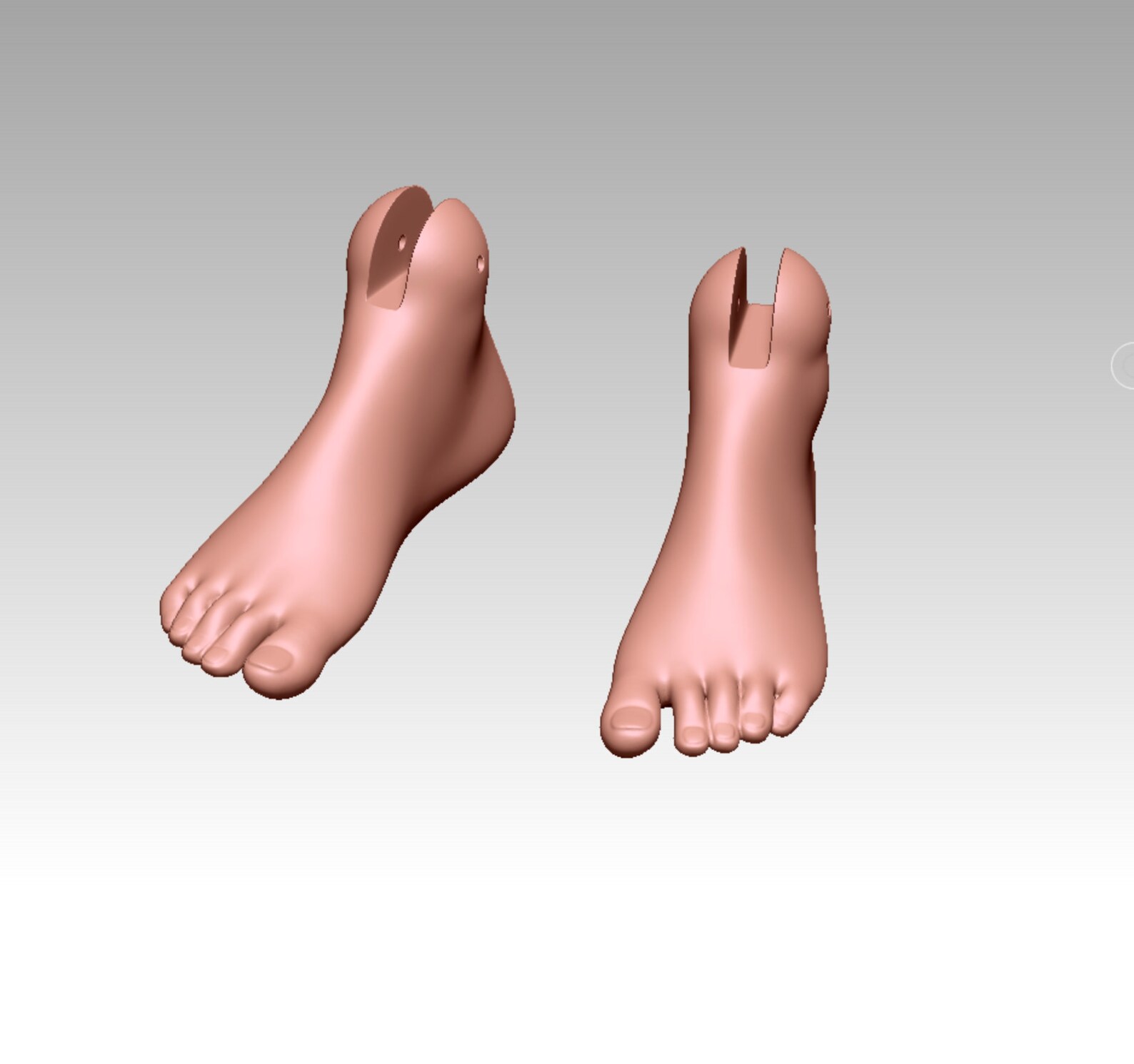 3pairs Foots 3d Model Foot for Bjd Doll STL File for 3d | Etsy