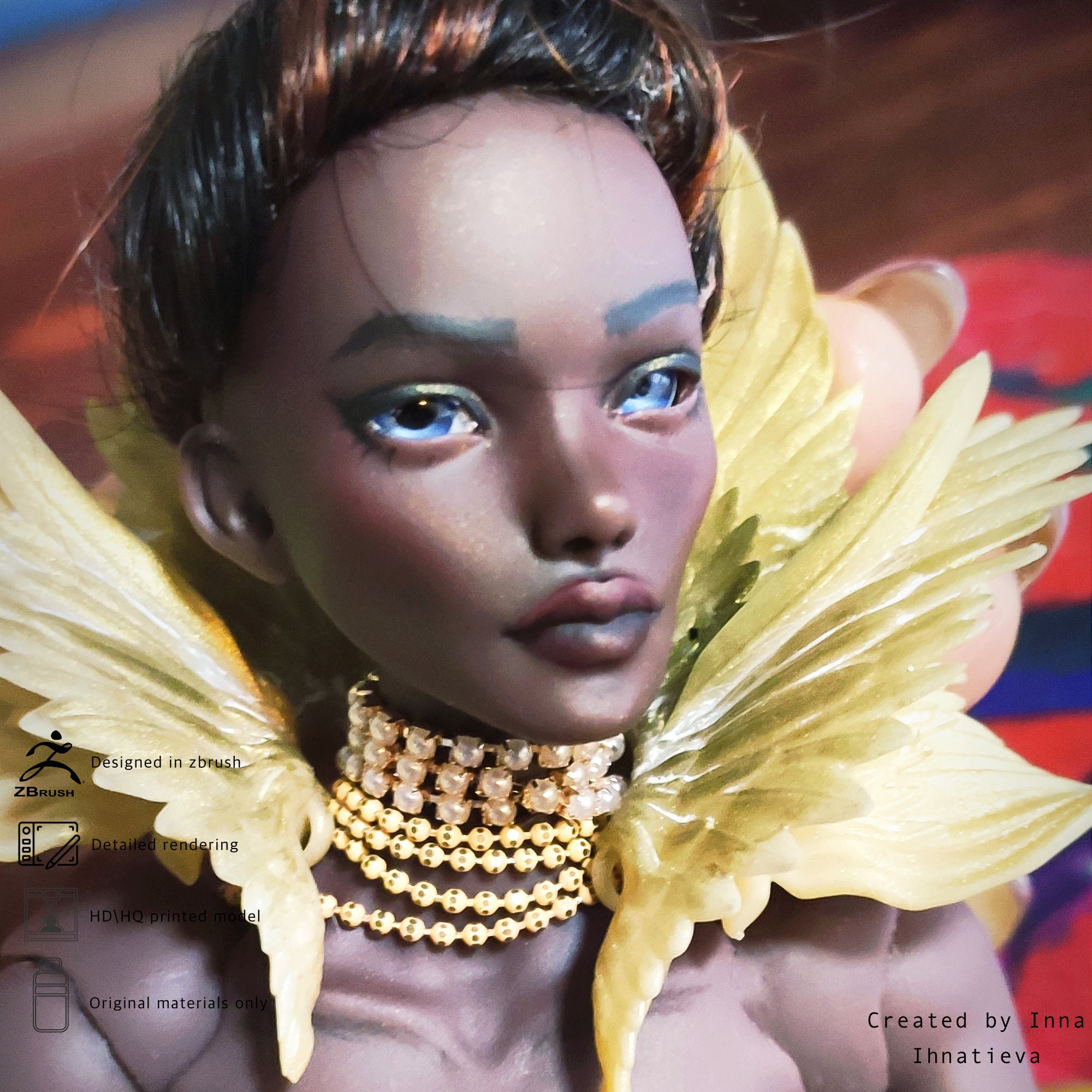 Dark Skin Tone BJD Dollhouse Doll: 3D Printed 1/12 Scale - Etsy