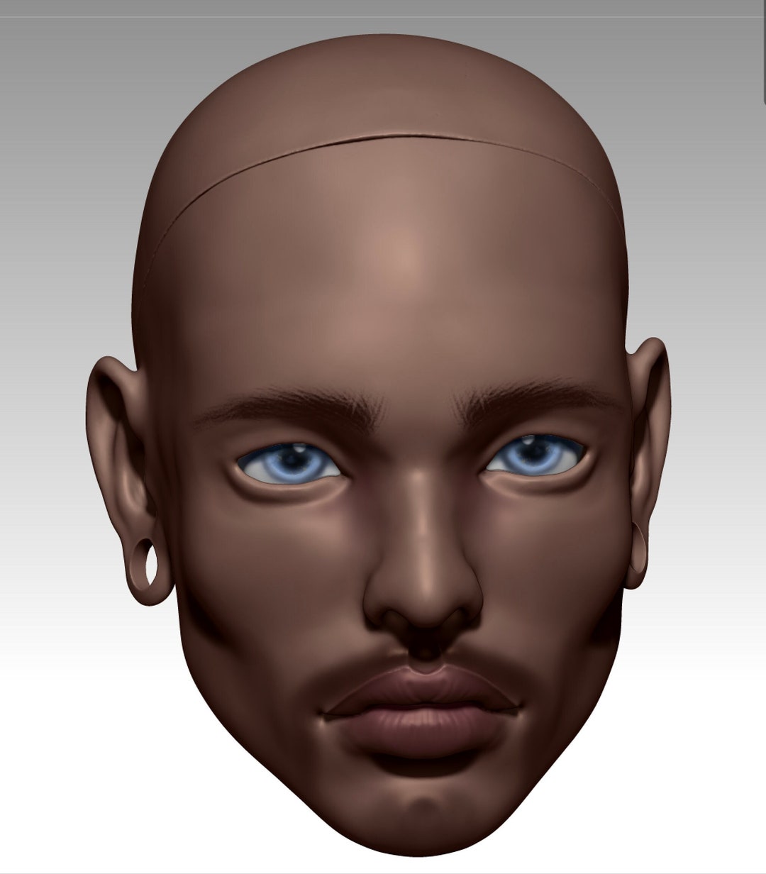 3d Model Male Head for Bjd Doll STL File for 3d Printing - Etsy