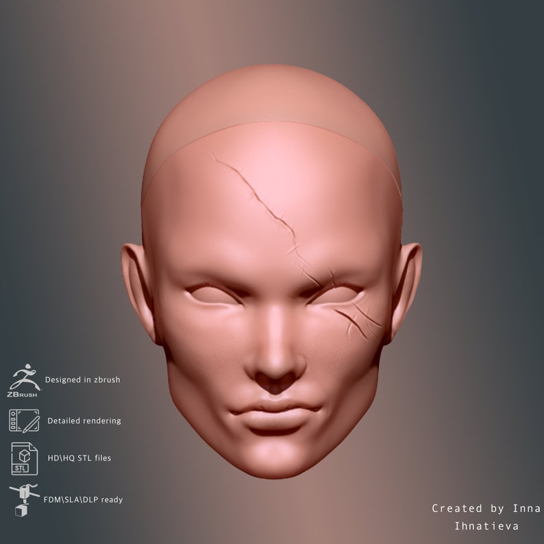 3d Model Male Head for BJD Doll STL File for 3d Printing - Etsy