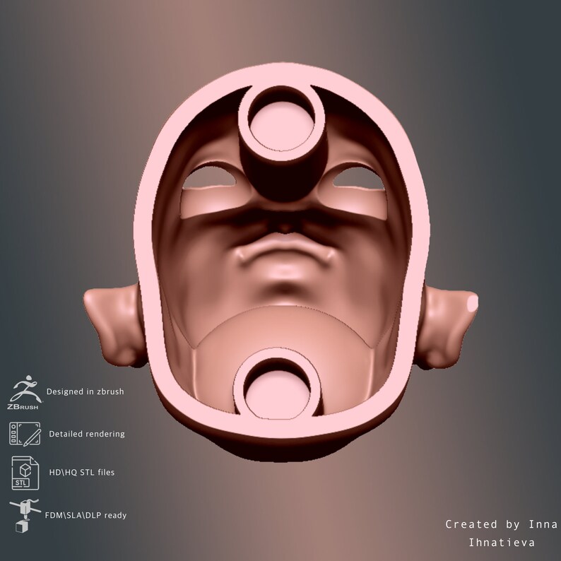 3d Model STL File Elf Head With Wig Shell and Eyes for 3d - Etsy