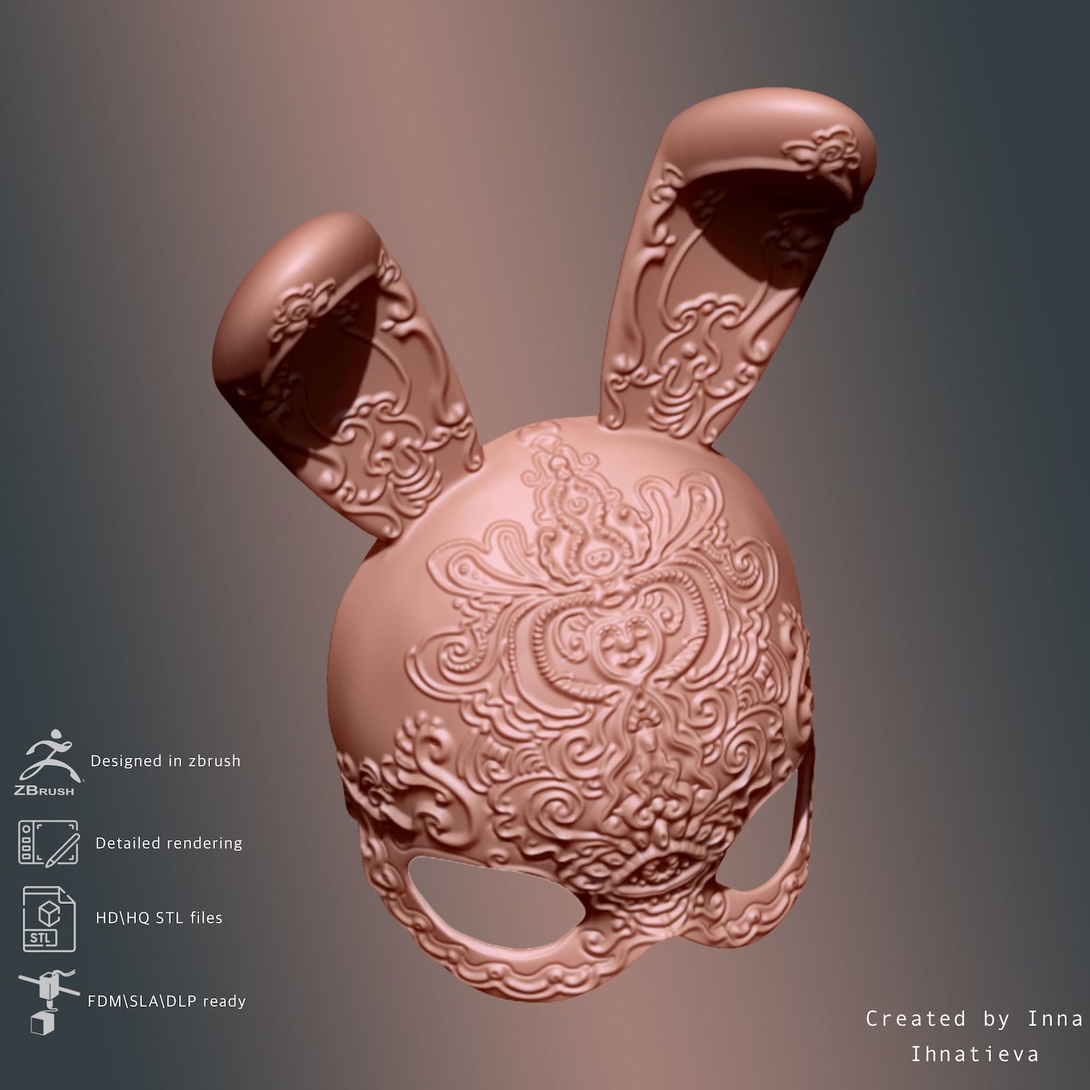 3d Model Mask for Bjd Doll STL File for 3d Printing | Etsy