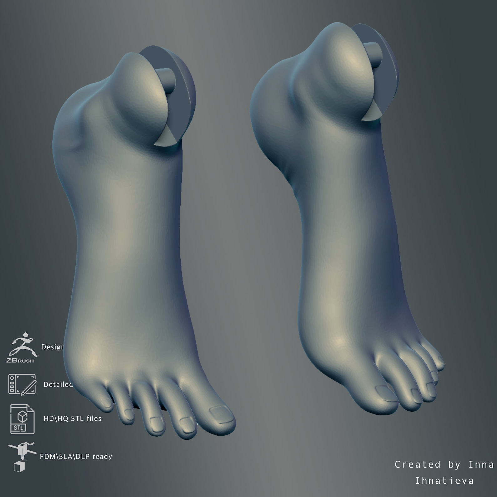 3d Model Feet STL File Bjd Doll for 3d Printing - Etsy