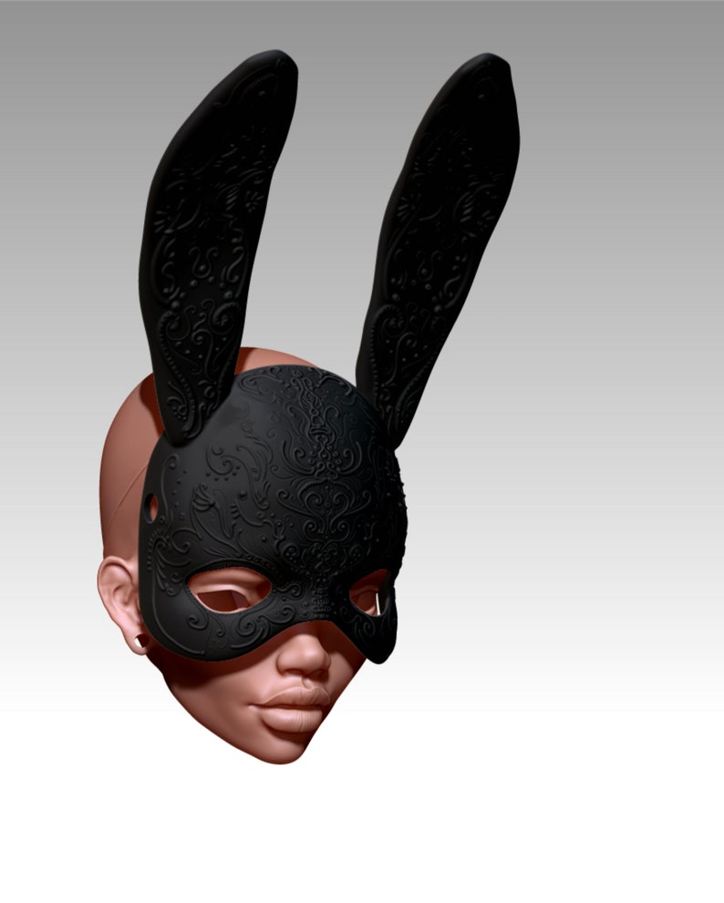 3d Model Bunny Masquerade Mask for Bjd Doll STL File for 3d - Etsy