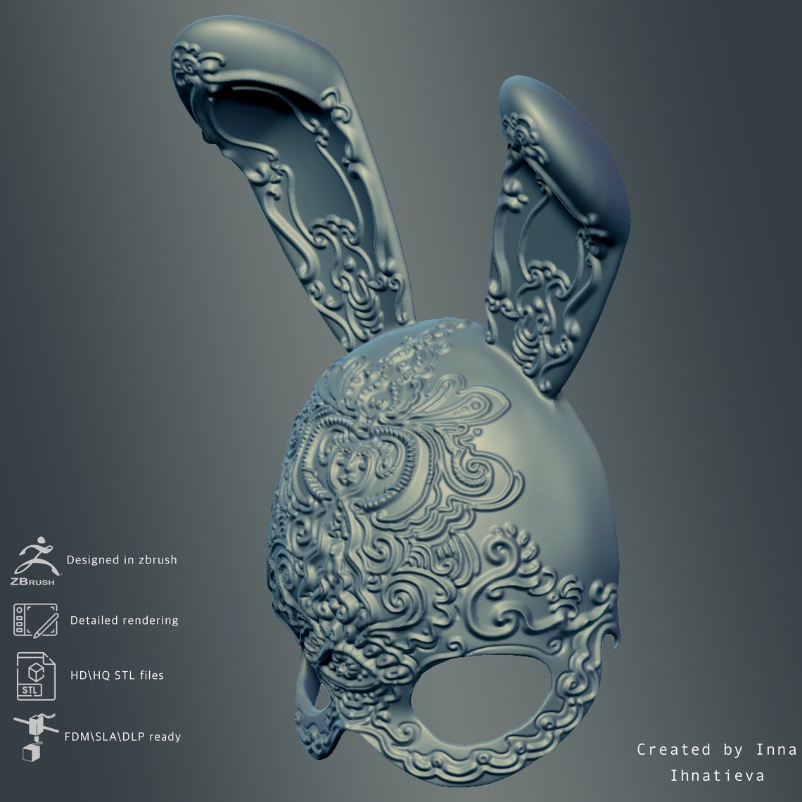 3d Model Mask for Bjd Doll STL File for 3d Printing - Etsy