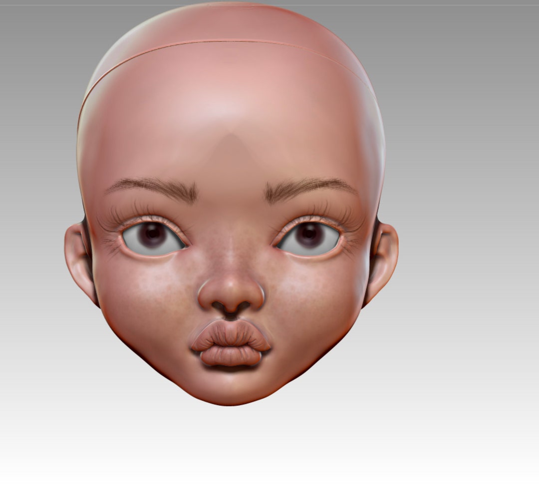 3d Model STL File Head BJD Doll - Etsy