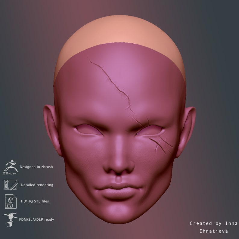 3d Model Male Head for BJD Doll STL File for 3d Printing - Etsy Australia