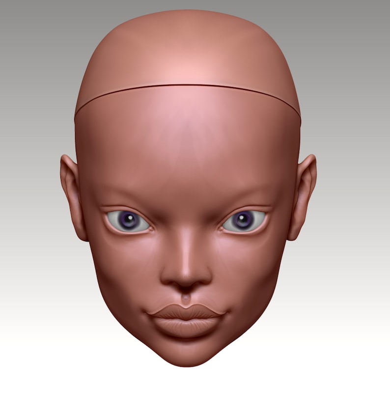 3d Model BJD Doll Head With Eyes Wigshell STL File BJD Doll - Etsy