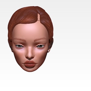 3d Model STL File BJD Doll Head With Wig and Eyes for 3d Printing - Etsy