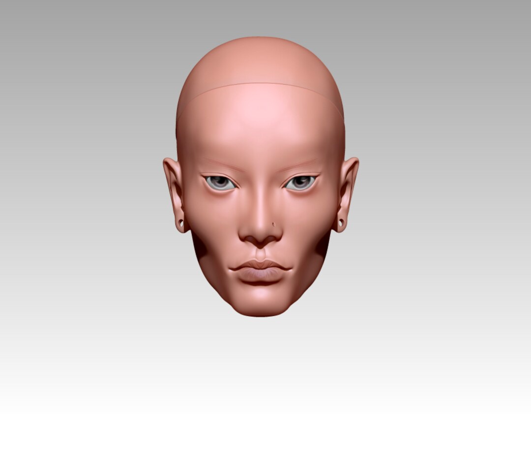 3d Model BJD Doll Male Head With Eyes BJD Doll STL File for 3d Printing ...