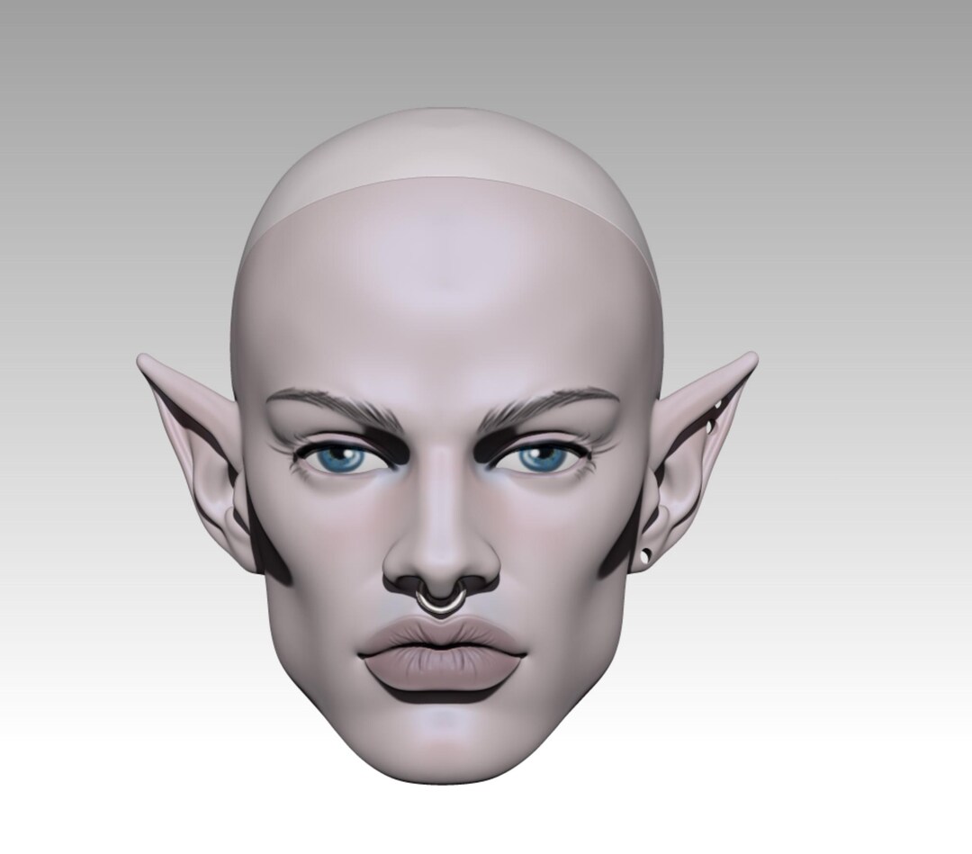 STL File 3d Model BJD Elf Head - Etsy