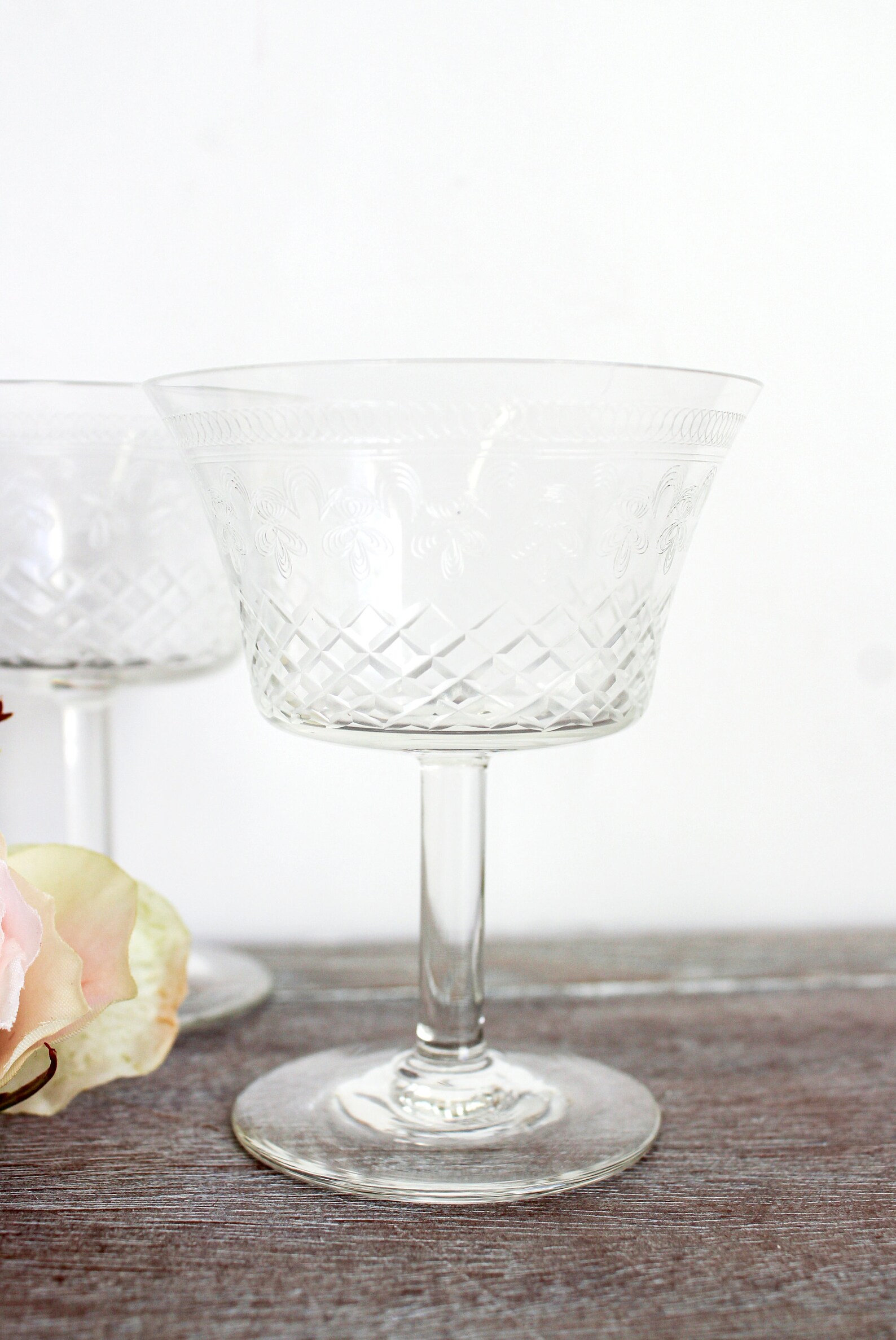 Pair Of Small Sherry Glasses Etsy