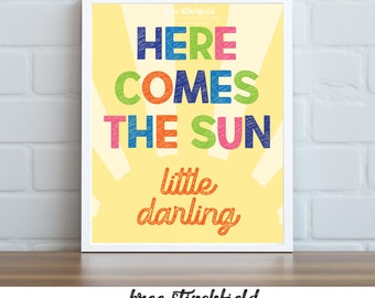 Here Comes the Sun Beatles Lyrics - Etsy