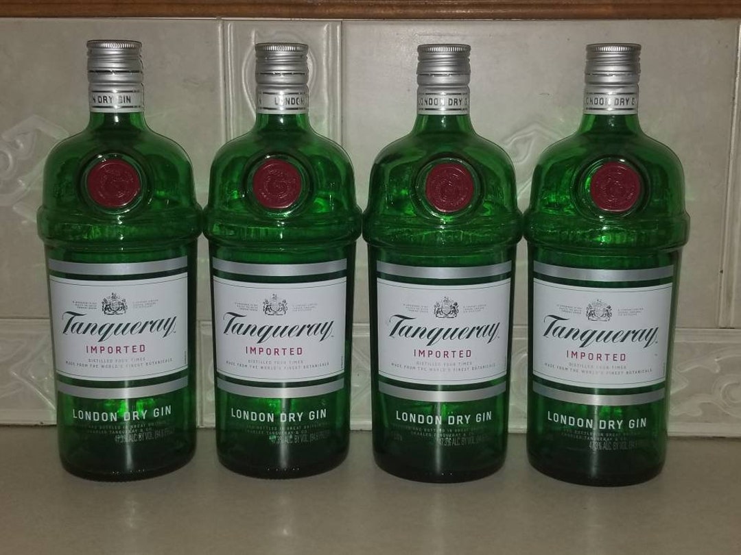 Set of 6 - (1L) Empty Tanqueray Gin Bottles With Lids - Etsy