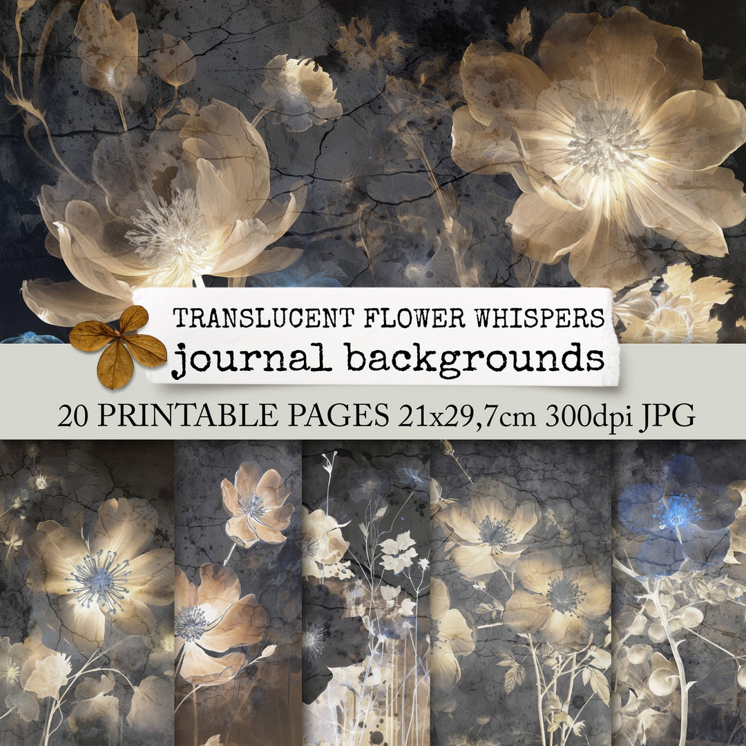 TRANSLUCENT FLOWER WHISPERS Journal Backgrounds, Delicate Flowers ...