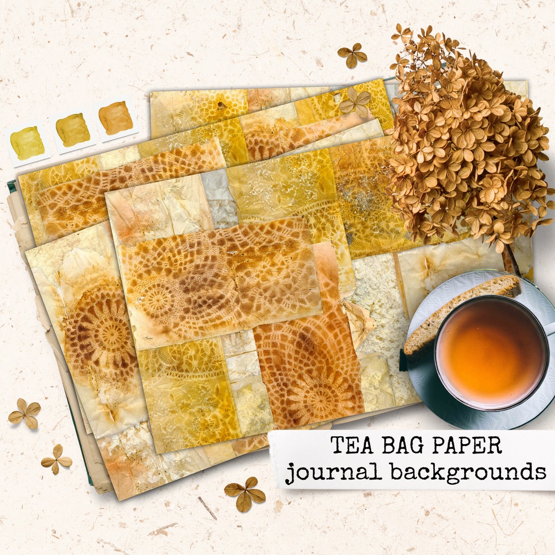 Tea Bag Paper for Junk Journal, Scrapbook, Handmade Notebooks, Digital ...