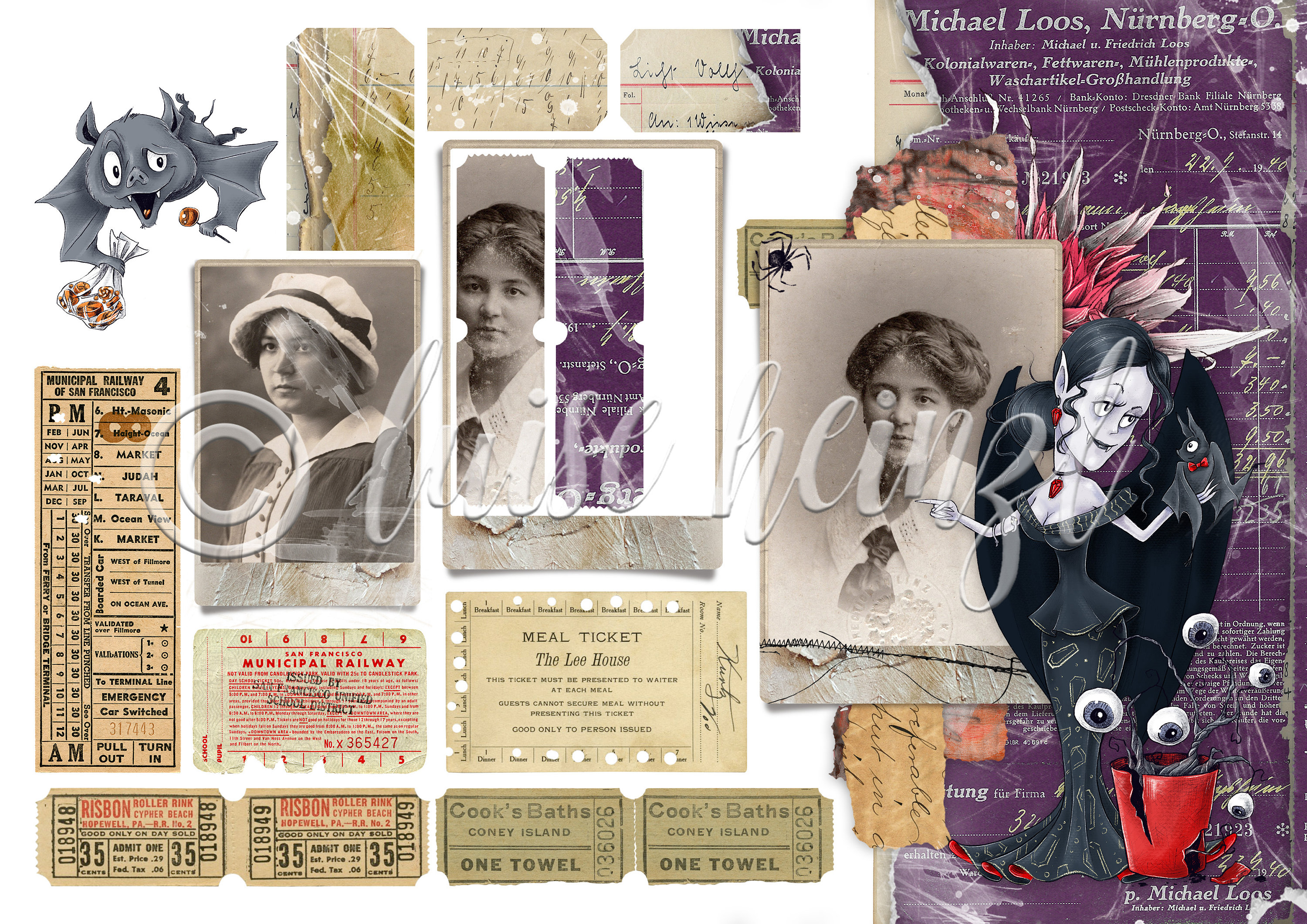 HALLOWEEN Layered Ephemera Pack Halloween Ephemera for Junk - Etsy