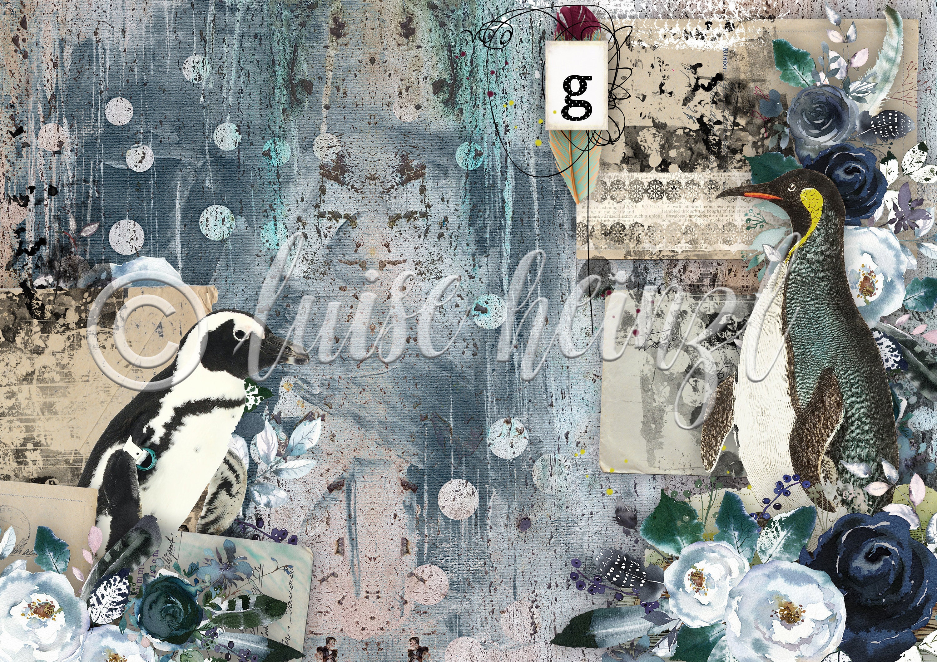 Vintage Penguin Junk Journal Pages, Penguin Junk Journal Kit, Digital ...