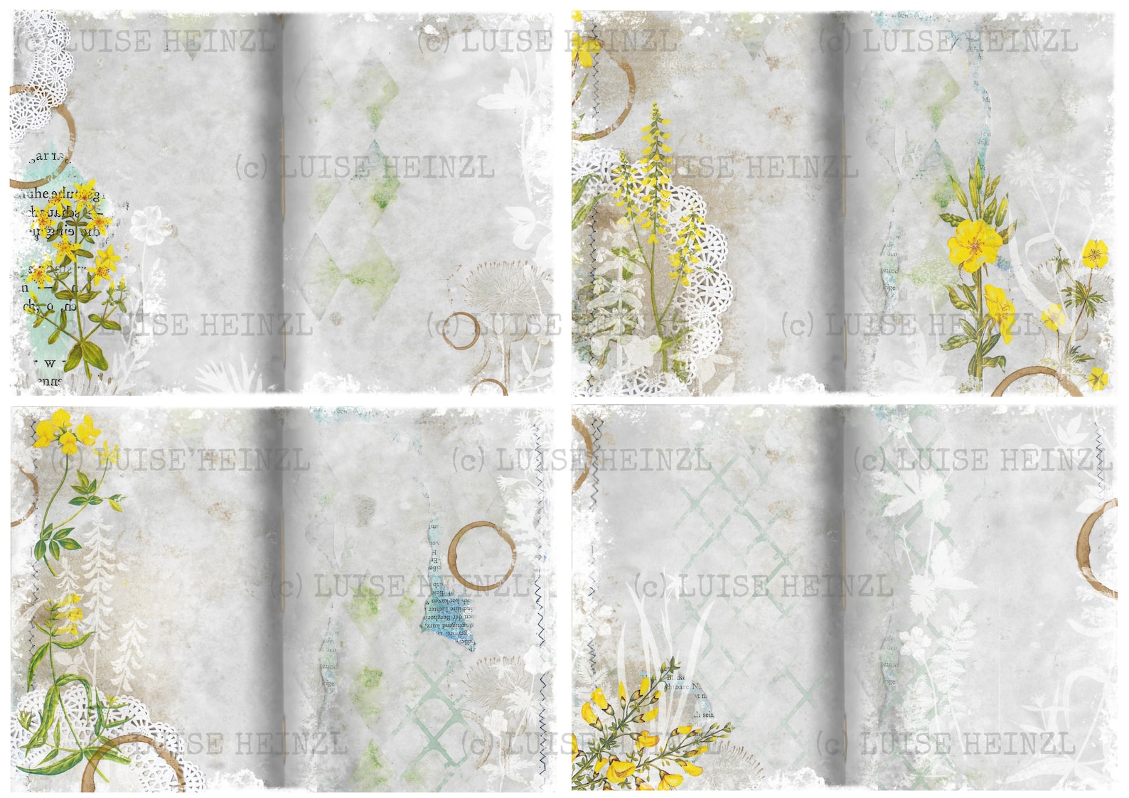 Botanical Field Notes Junk Journal Kit Digital Printable Junk - Etsy