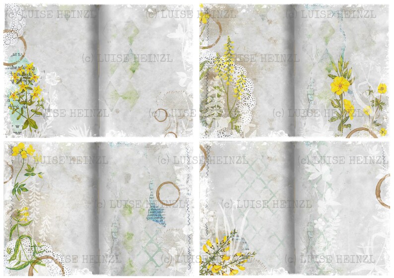 Botanical Field Notes Junk Journal Kit Digital Printable Junk - Etsy