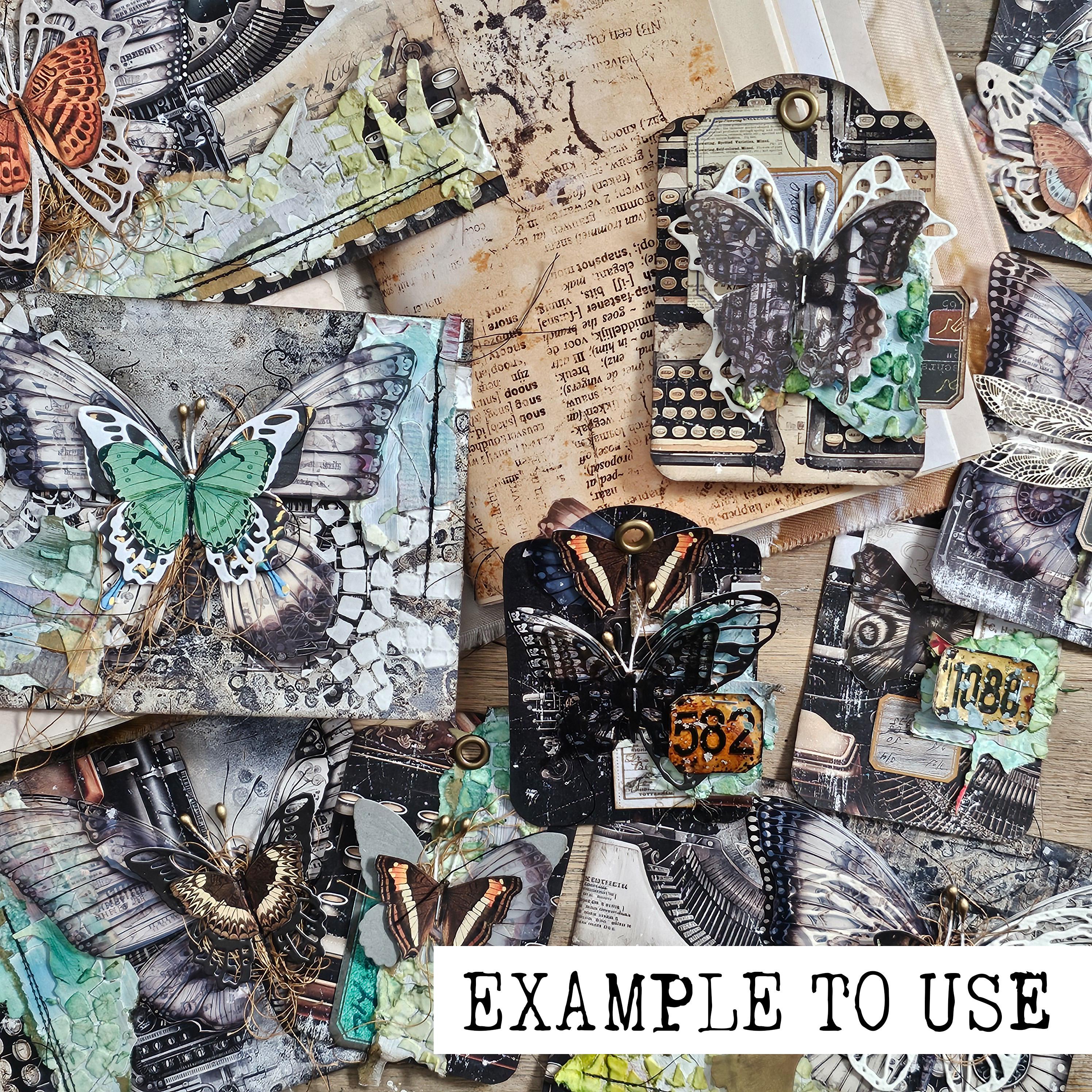 TYPEWRITER Ephemera Pack, Typewriter & Butterflies Fussy Cut Images ...