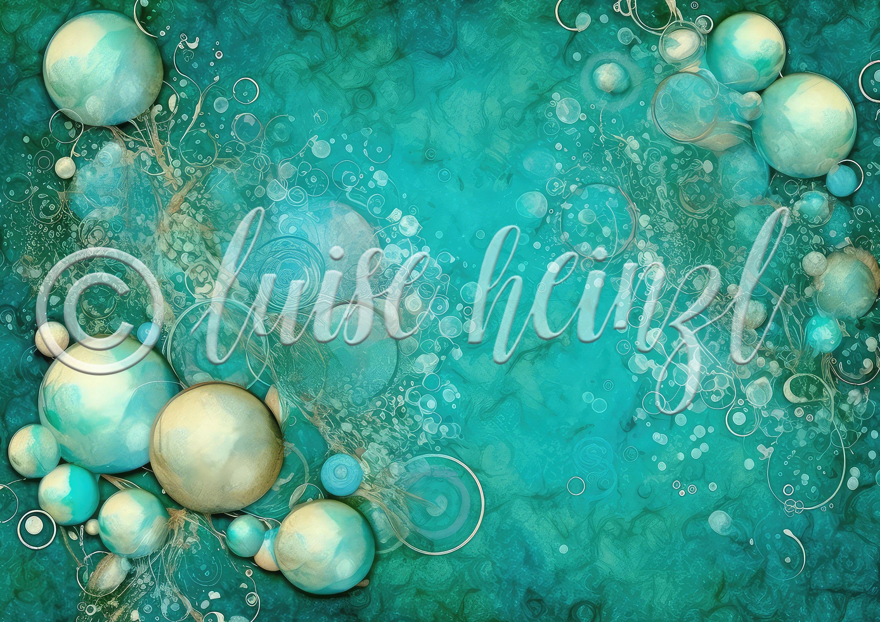 ARTSY BUBBLES Junk Journal Background Paper, Beach Collage Sheets ...