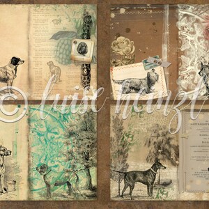 Dog Junk Journal Kit, Printable Journal Kit, Digital Collage Sheets ...