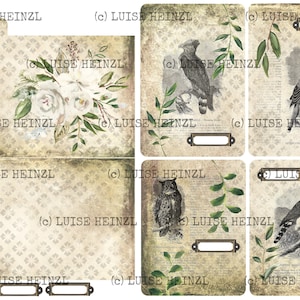 Nostalgic Birds Junk Journal Kit, Digital Printable Download Paper ...
