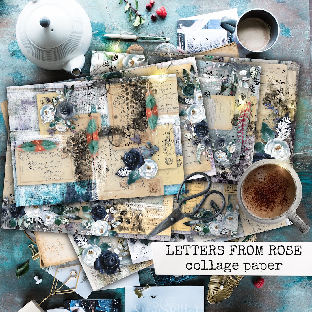 Vintage Collage Junk Journal Pages, Collage Junk Journal Kit, Collage ...