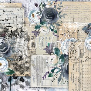 Vintage Collage Junk Journal Pages, Collage Junk Journal Kit, Collage ...