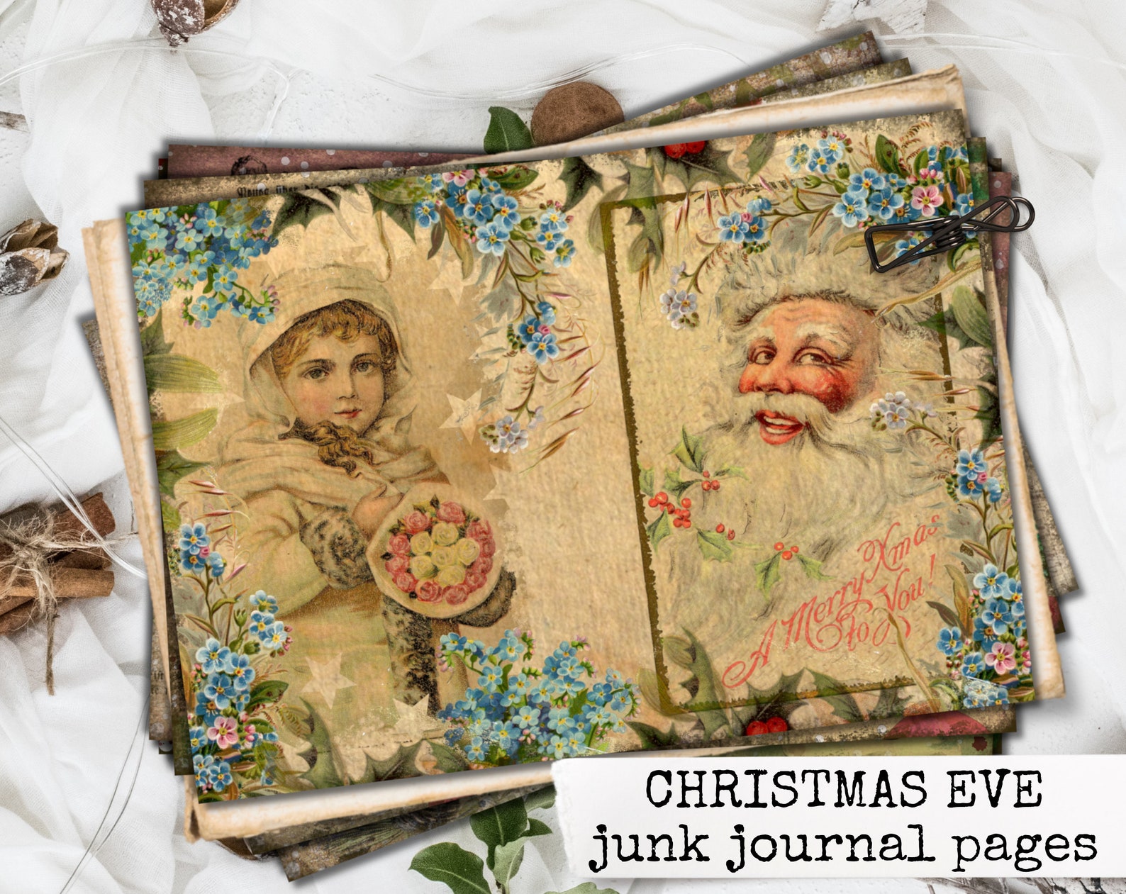 CHRISTMAS EVE Digital Printable Christmas Journal Christmas - Etsy