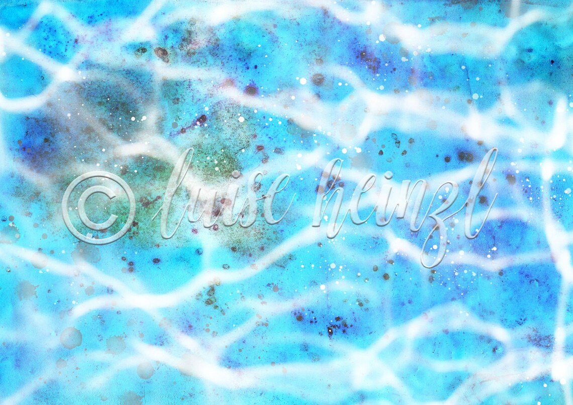 Deep Ocean Junk Journal Background Paper Beach Collage Sheets | Etsy