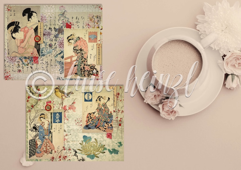 JAPANESE LOVE SONG, Japan Junk Journal Kit, Asia Junk Journal Kit ...