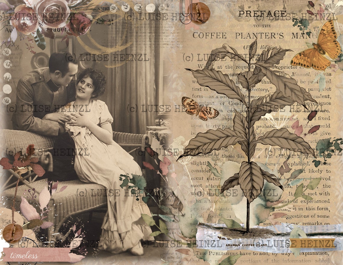 Vintage Coffee Printable Paper Sheets for Junk Journal Junk - Etsy