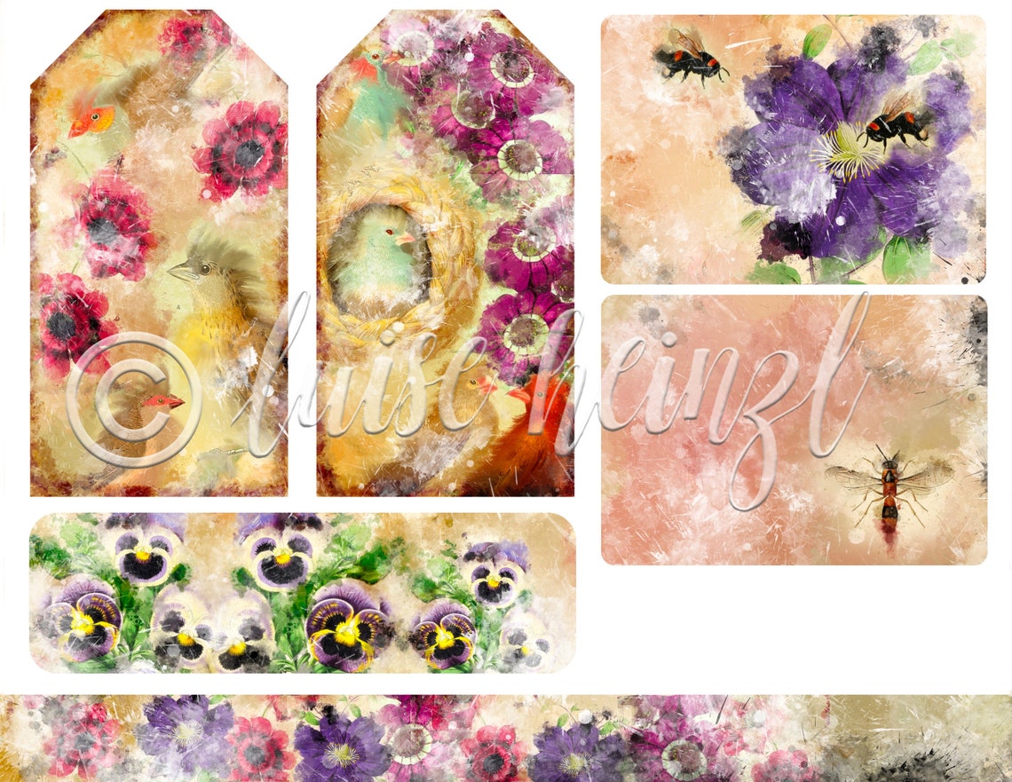 Ephemera for Junk Journals & Scrapbook Rose Flower Botanical | Etsy