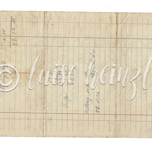 Vintage German Documents, Ledger Paper, Digital Printable Paper for ...