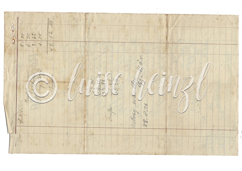 Vintage German Documents Ledger Paper Digital Printable - Etsy