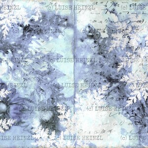 Winter Forest Digital Printable Background Pages, Digital Journal Pages ...