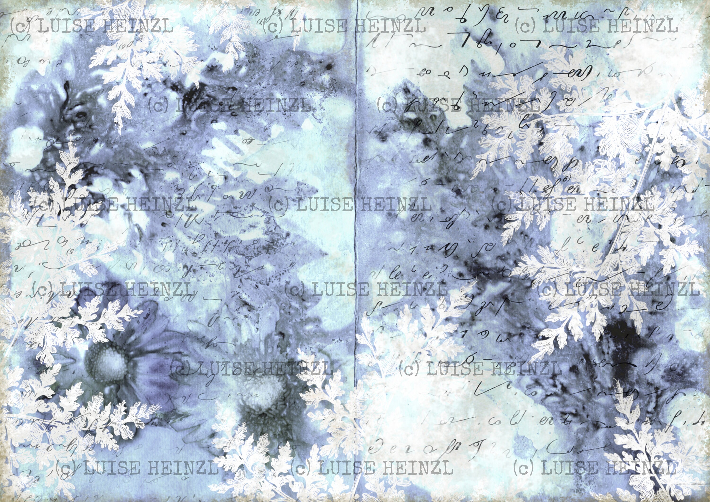 Winter Forest Digital Printable Background Pages, Digital Journal Pages ...